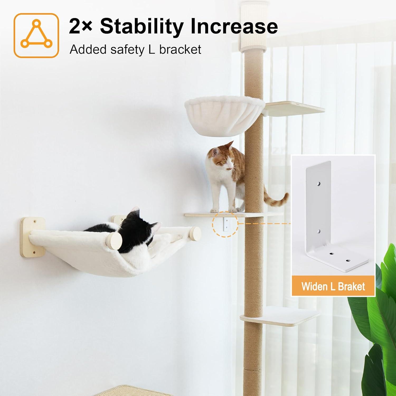 FUKUMARU Cat House Wall Mounted, 15.5×11.8×18 Inches Birch Plywood ...